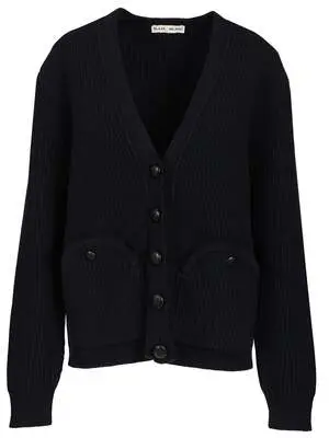 BLAZÉ MILANO V-neck Cardigan With Smiley Pockets - Blue