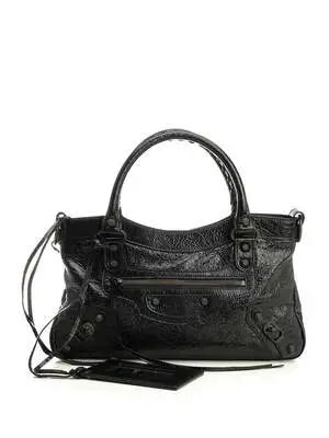 Balenciaga Le City First Leather Bag - Black