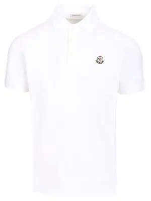 Moncler Short-sleeved Polo Shirt - White