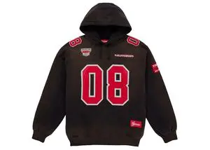 Supreme Football Jersey Hooded Sweatshirt - Black
