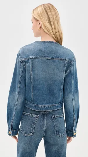 Ulla Johnson The Briar Collarless Denim Jacket