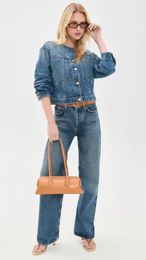 Ulla Johnson The Briar Collarless Denim Jacket