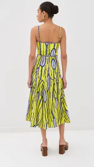 Stella Jean A-line Godet Dress