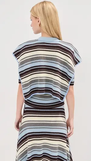 Monse Striped Jacquard Scarf Top
