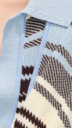 Monse Striped Jacquard Scarf Top