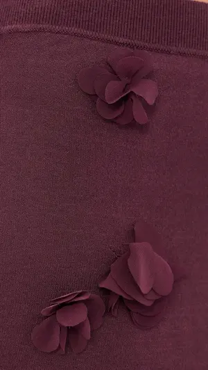 Simkhai Cora Floral Applique Midi Skirt