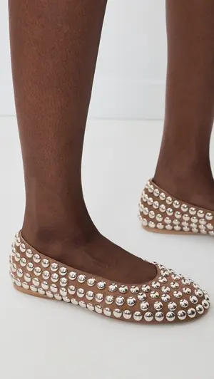 Rabanne Studded Ballerina Flats