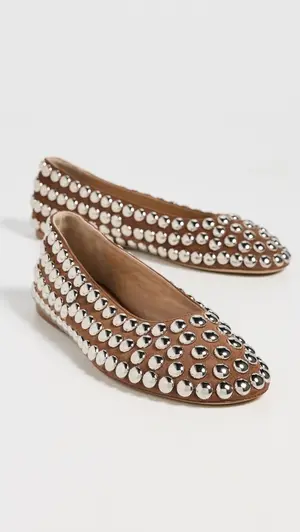 Rabanne Studded Ballerina Flats