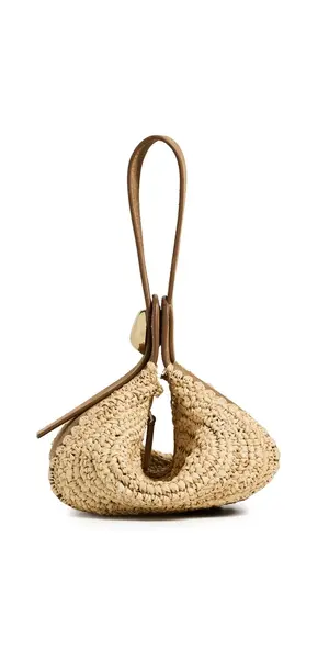 Madewell Raffia Drop Handheld Wristlet - Aged Cognac Multi