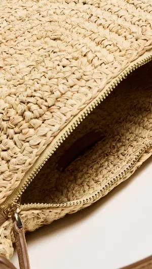 Madewell Raffia Drop Handheld Wristlet