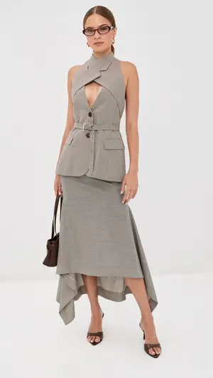 Monse Cross Lapel Vest Jacket