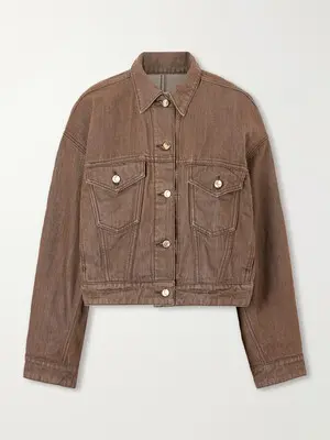 Ossou Sway" Cropped Denim Jacket