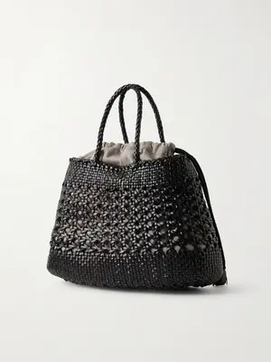 Dragon Diffusion Santa Cano Woven Leather Tote Bag - Black
