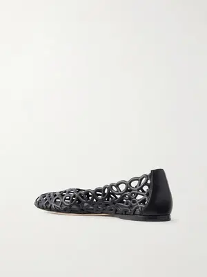 Loewe Petal Anagram Ballet Flats - Black