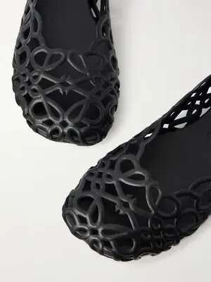 Loewe Petal Anagram Ballet Flats - Black