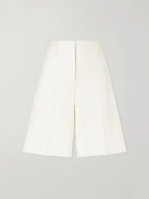 Another Tomorrow Gingham Point D'esprit Bermuda Shorts
