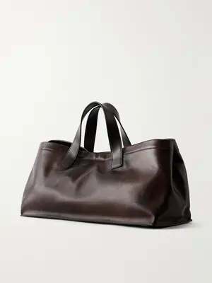 Staud Port Logo-debossed Leather Tote