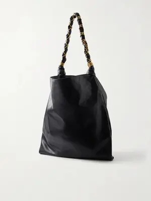 Saint Laurent Amalia Leather Shoulder Bag - Black