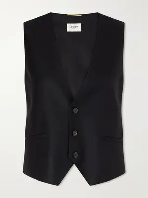 Saint Laurent Cashmere-twill Gilet