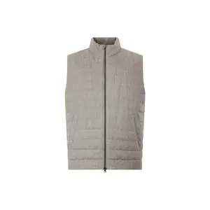Herno Linen Down Gilet - Gray