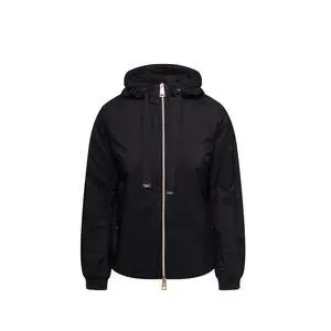 Herno Matt Hooded Bomber Jacket - Black