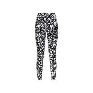 Versace Logo Leggings - Black
