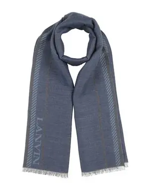 LANVIN Scarf Virgin Wool, Silk - Navy