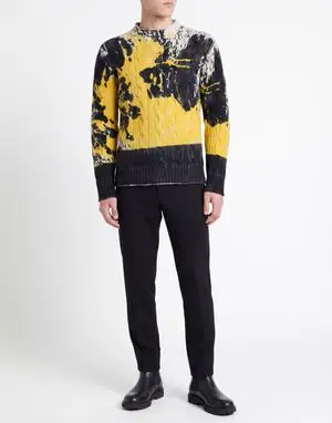 KANGRA Wool Multicolor Crewneck Sweater
