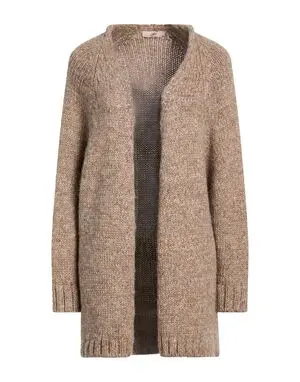 CARLA G. Mélange Knit Cardigan - Beige