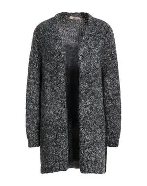 CARLA G. Cardigan Light Brown Size Wool, Polyacrylic, Alpaca Wool - Grey