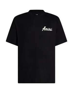 Amiri Man T-shirt Beige Size L Cotton Black