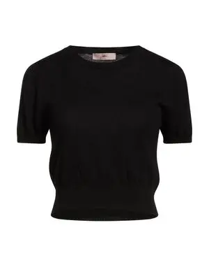 CARLA G. Sweater Size Merino Wool - Black