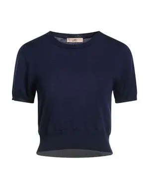 CARLA G. Sweater Size Merino Wool - Navy