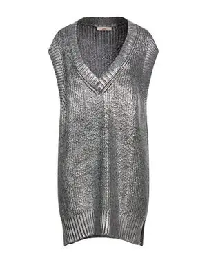 CARLA G. Sweater Size Polyacrylic, Viscose, Wool, Alpaca Wool - Silver
