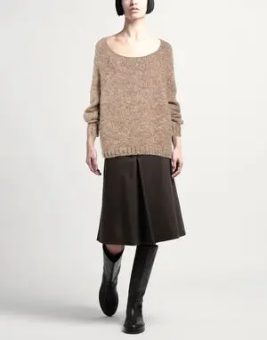 CARLA G. Sweater Light Brown Size Wool, Polyacrylic, Alpaca Wool