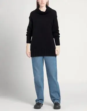 CARLA G. Turtleneck Ivory Size Polyacrylic, Alpaca Wool, Polyamide, Polyester - Black
