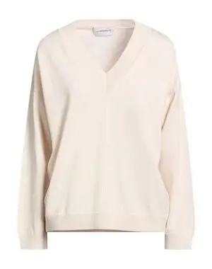 ANNA MOLINARI Sweater Taupe Size Merino Wool - Grey