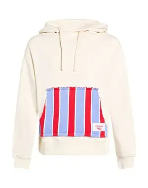 CHARLES JEFFREY Organic Cotton Hoodie With Appliqués - Cream