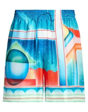 Casablanca Shorts & Bermuda Shorts Azure Size Silk