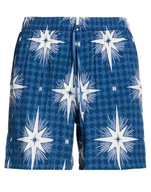 Amiri Viscose Shorts With Star Print - Blue