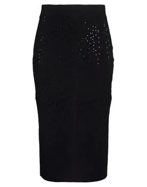 OLTRE Midi Skirt Size Viscose, Polyester - Black