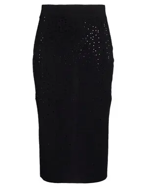 OLTRE Midi Skirt Size Viscose, Polyester - Black