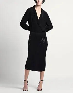 OLTRE Midi Skirt Size Viscose, Polyester - Black