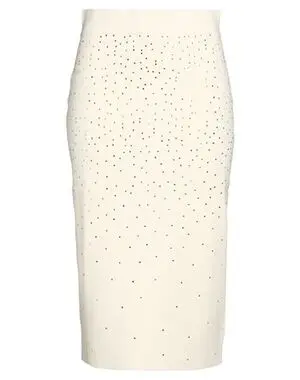 OLTRE Midi Skirt Size Viscose, Polyester - White