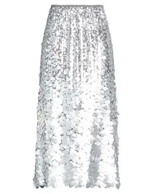CARLA G. Midi Skirt Size Polyester, Elastane - Silver