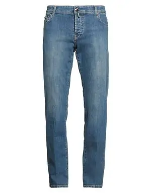 LUIGI BORRELLI NAPOLI Jeans Size Cotton, Elastane