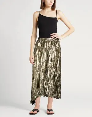 Fabiana Filippi Pleated Lamé Midi Skirt