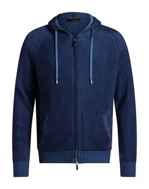 MOORER Cardigan Size Cotton - Blue