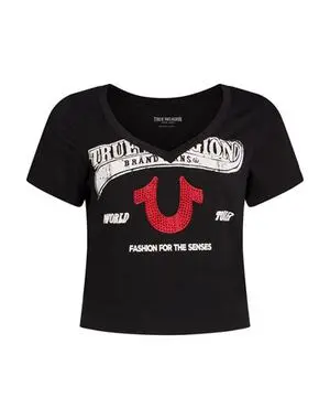 True Religion T-shirt Size Cotton, Elastane - Black