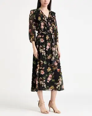 Luisa Spagnoli Silk Floral Print Maxi Dress